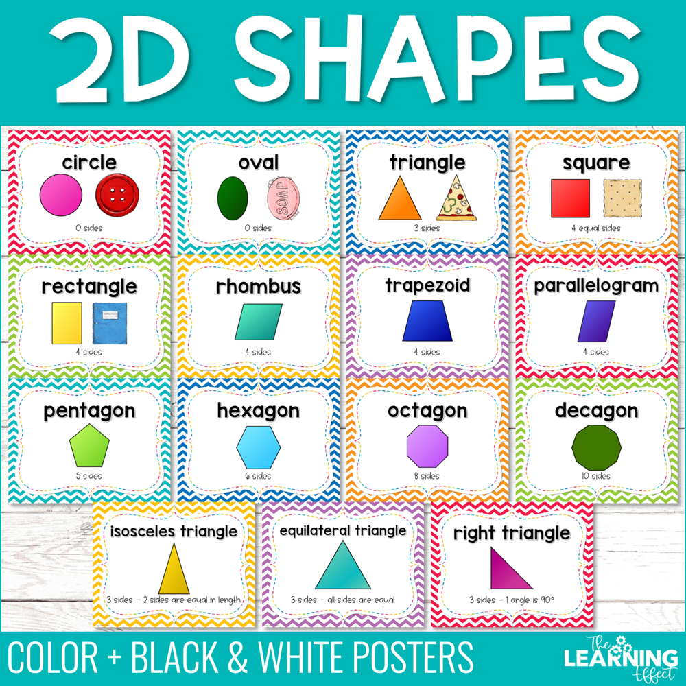 2D Geometric Shape Posters 2D Geometric Shape Posters