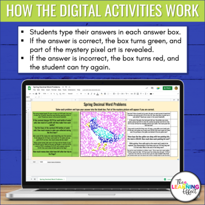 Spring Math Mystery Pictures and Pixel Art BUNDLE