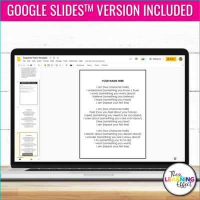 Student Snapshot Poem | All About Me Activity | End of the Year Back to ...