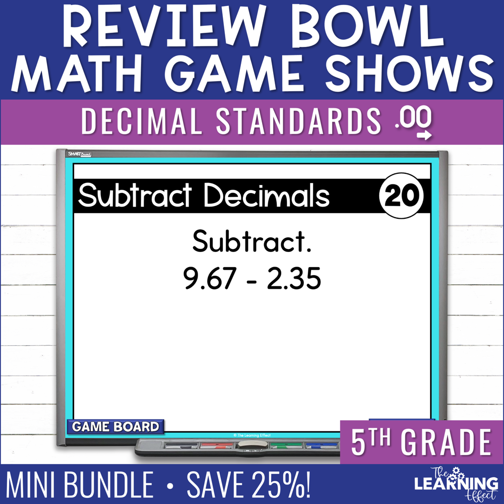 5th Grade Math Decimal Game Shows | Test Prep