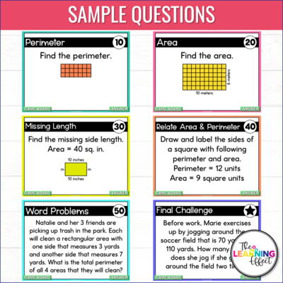 4th Grade Math Geometry and Measurement Game Shows