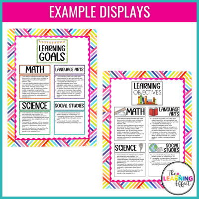 Learning Objective Display Labels