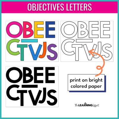 Learning Objective Display Labels