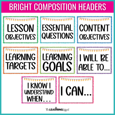 Learning Objective Display Labels