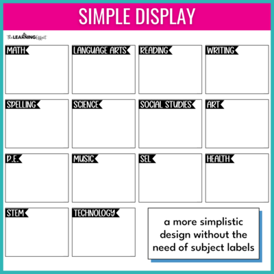 Learning Objective Display Labels