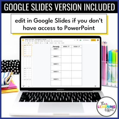 Editable Teacher Planner Binder Printable & Digital | Black & White