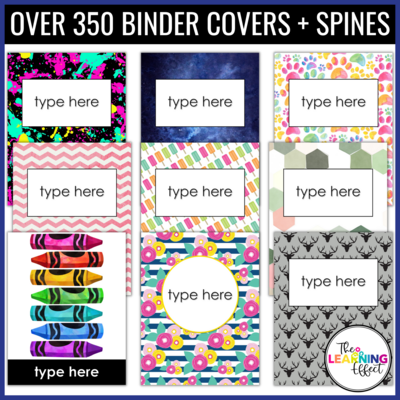 Editable Teacher Planner Binder Printable & Digital | Black & White