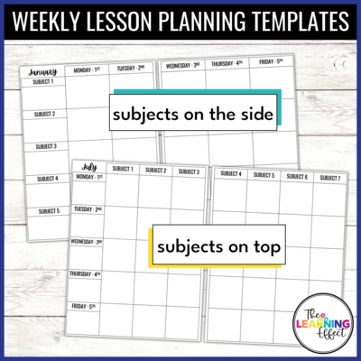 Editable Teacher Planner Binder Printable & Digital | Black & White