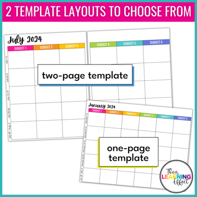 Curriculum Map & Pacing Guide Templates | Editable School Year Planning ...