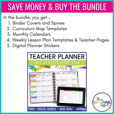 Curriculum Map & Pacing Guide Templates | Editable School Year Planning ...