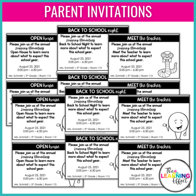 Meet the Teacher Open House Stations and Printables
