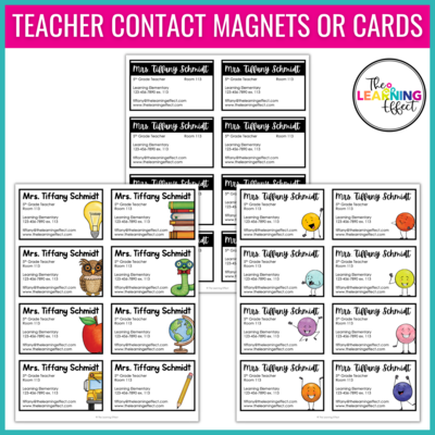 Meet the Teacher Open House Stations and Printables