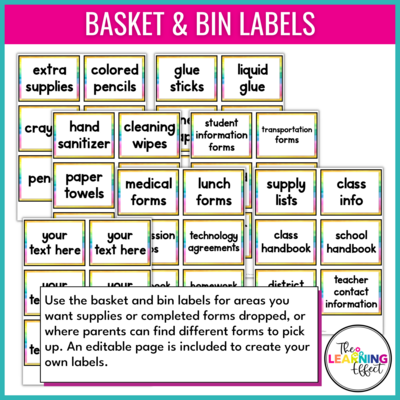 Meet the Teacher Open House Stations and Printables