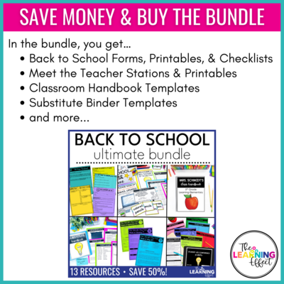 Editable Classroom Parent Handbook Templates | Back to School Rules ...