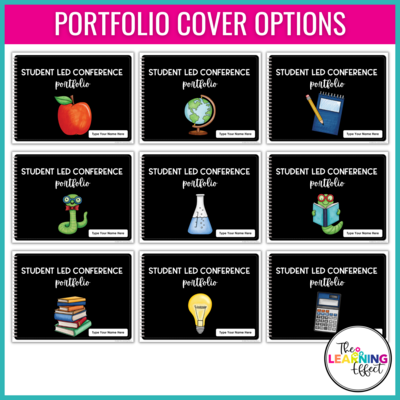 Student Led Conferences Google Slides | Editable Digital Portfolio ...