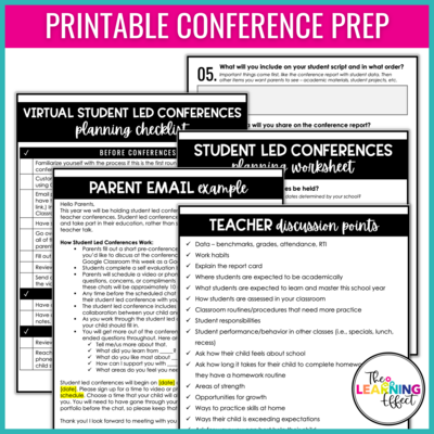 Student Led Conferences Google Slides | Editable Digital Portfolio ...