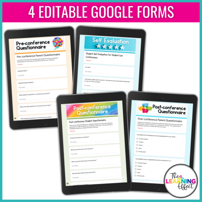 Student Led Conferences Google Slides | Editable Digital Portfolio ...