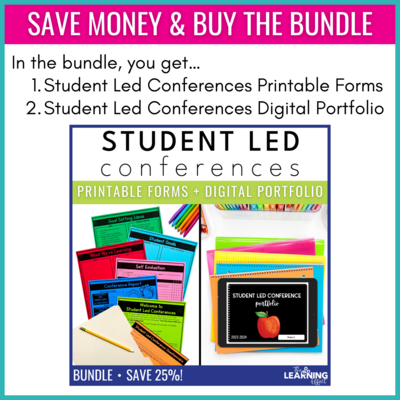 Student Led Conferences Google Slides | Editable Digital Portfolio ...