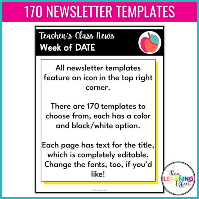 Classroom Newsletter Templates