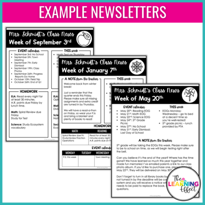 Classroom Newsletter Templates