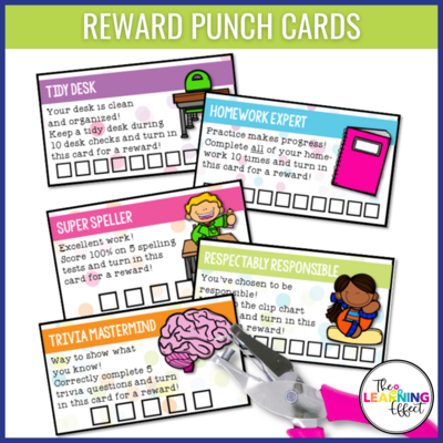 Classroom and Behavior Management BUNDLE | Posters Punch Cards Notes Awards