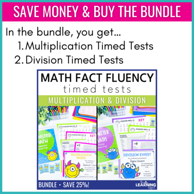 Division Timed Tests | Math Facts Fluency Worksheets