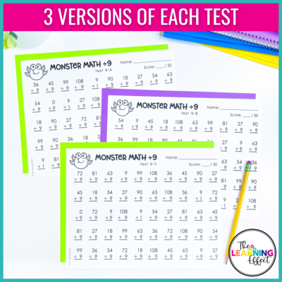 Division Timed Tests | Math Facts Fluency Worksheets