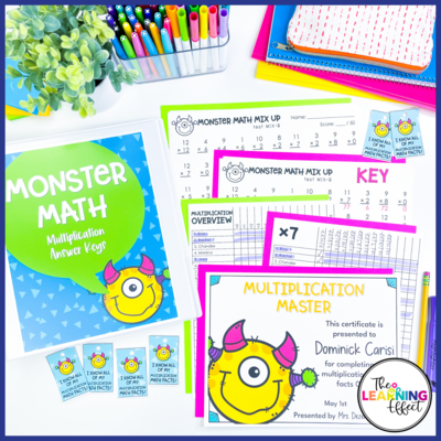 Math Fact Fluency Multiplication and Division Timed Tests Practice ...