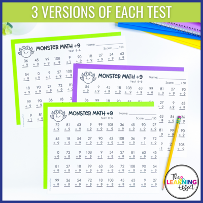 Math Fact Fluency Multiplication and Division Timed Tests Practice ...