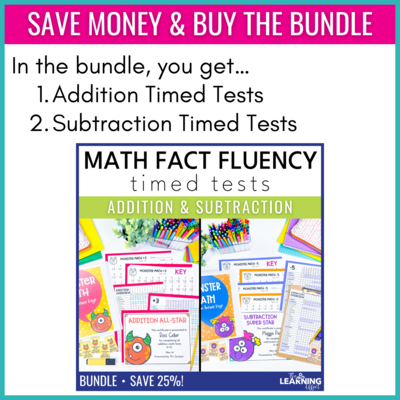 Addition Timed Tests | Math Facts Fluency Worksheets