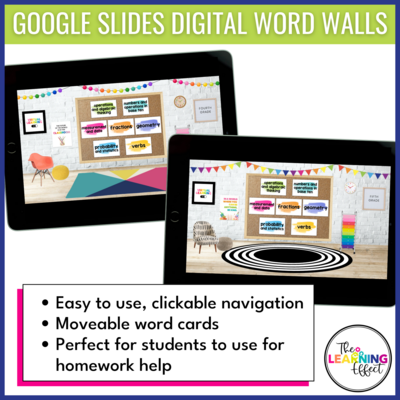 Upper Elementary Math Word Walls BUNDLE | Printable Vocabulary Cards ...