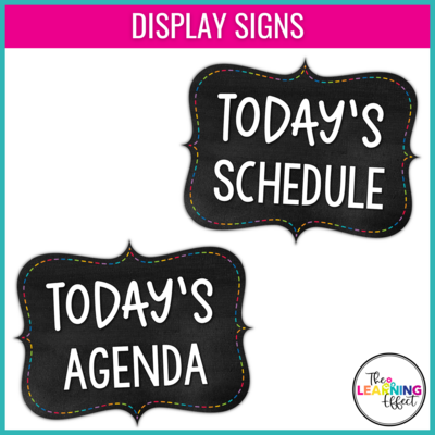Visual Schedule Cards | Editable Daily Classroom Labels