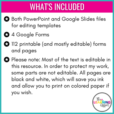 Back to School Form Templates