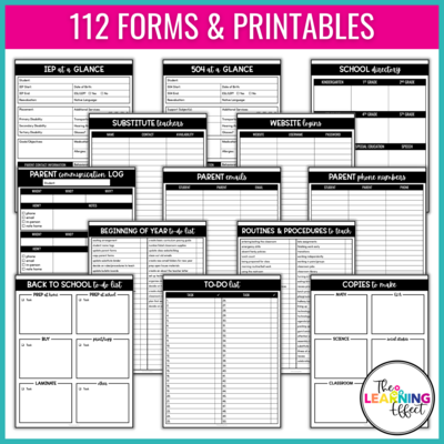 Back to School Form Templates