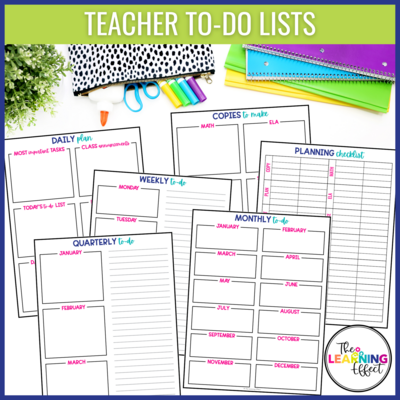Back to School and Classroom Forms & Printables