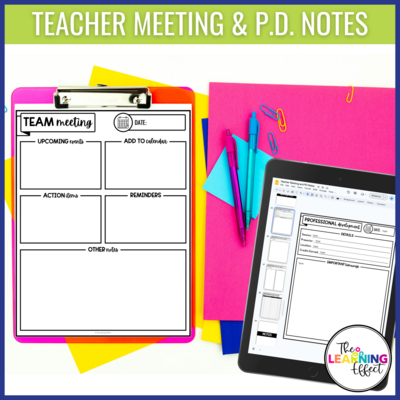 Back to School and Classroom Forms & Printables