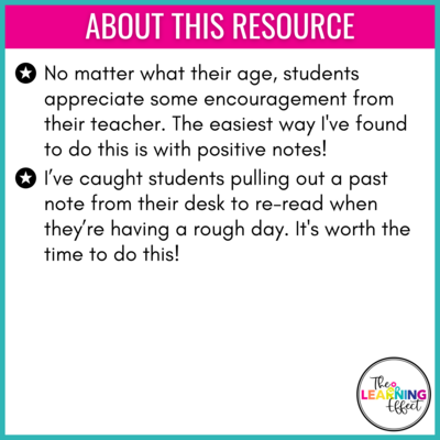 Positive Notes for Students