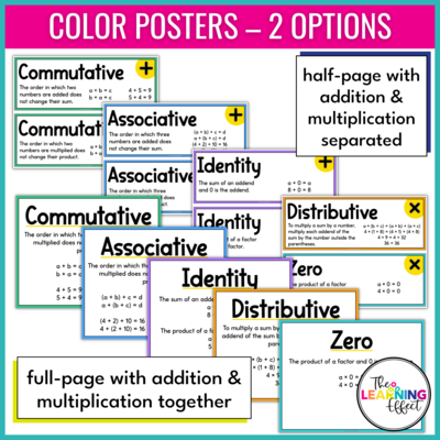 Properties of Operations Posters