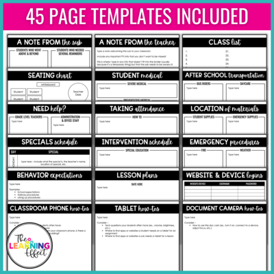 Substitute Binder Templates