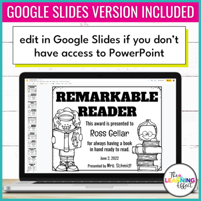 End of the Year Student Awards Editable Templates