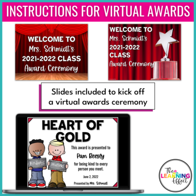 End of the Year Student Awards Editable Templates