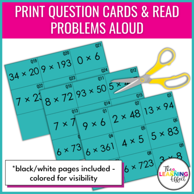 Multiplication Bingo Game