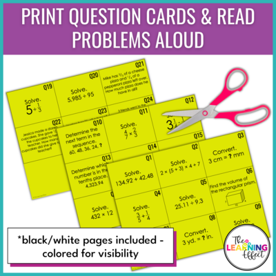 5th Grade Math Review Bingo Game | Test Prep Activity