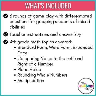 Winter Math Game for 4th Grade | Relay Review Activity | Multiplication