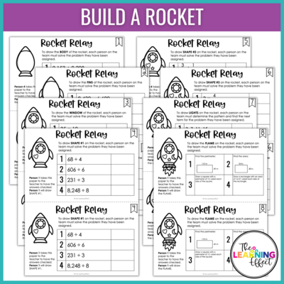 Back to School Math Game for 5th Grade | 4th Grade No Prep Review Relay ...