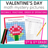 Valentine's Math Mystery Pixel Art Google Sheets