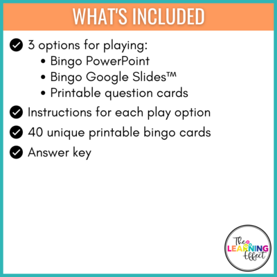 3rd Grade Math Review Bingo Game | Test Prep Activity