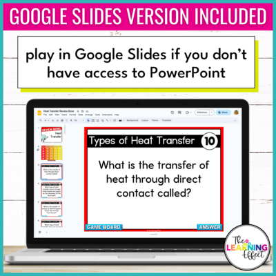 Heat Transfer Game Show | Science Review Test Prep Activity