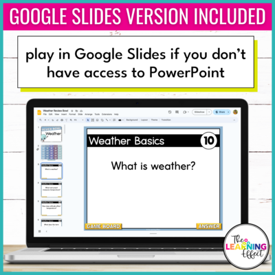 Weather Game Show | Science Review Test Prep Activity