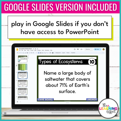 Ecosystems Biomes Game Show | Science Review Test Prep Activity